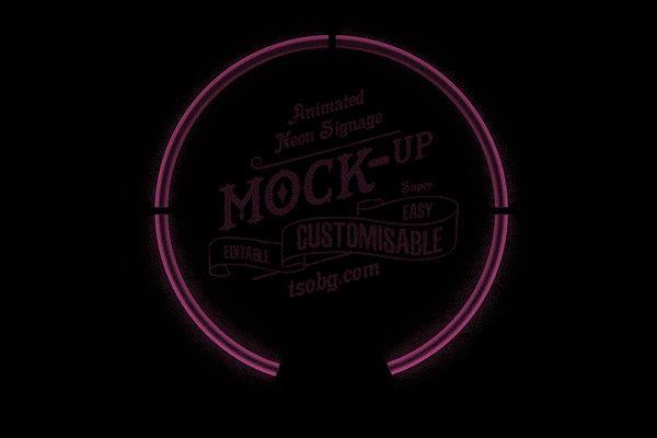 Animated Neon Sign Logo Mock-Up Version 1 – The Sound Of Breaking Glass ...