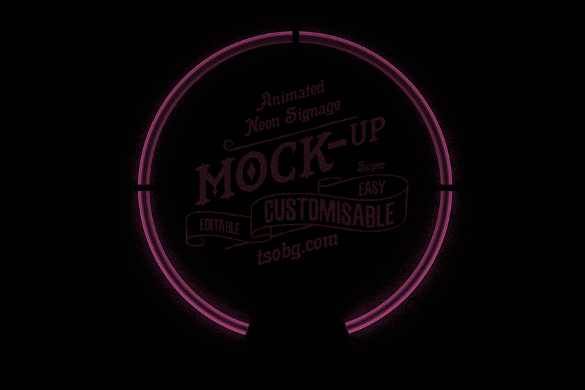Animated Neon Sign Logo Mock-Up Version 1 – The Sound Of Breaking Glass ...